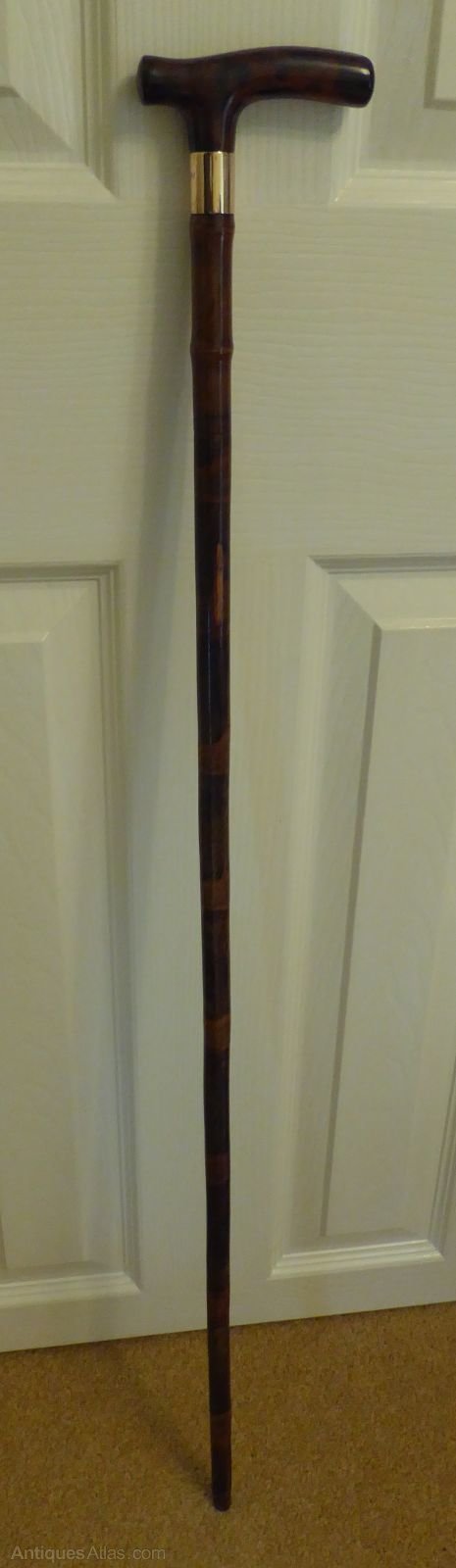Antiques Atlas - Victorian Walking Stick Cane 1896 9ct Rose Gold