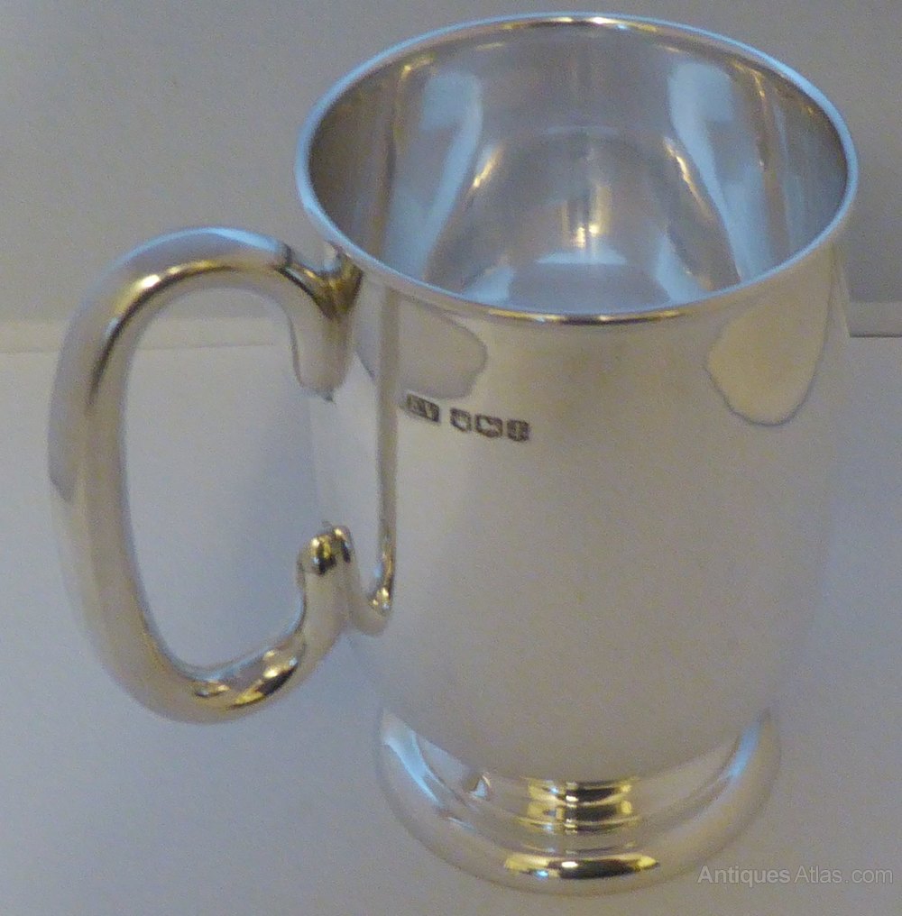 Antiques Atlas - Viners 1961 One 1 Pint Solid Silver Tankard Mug
