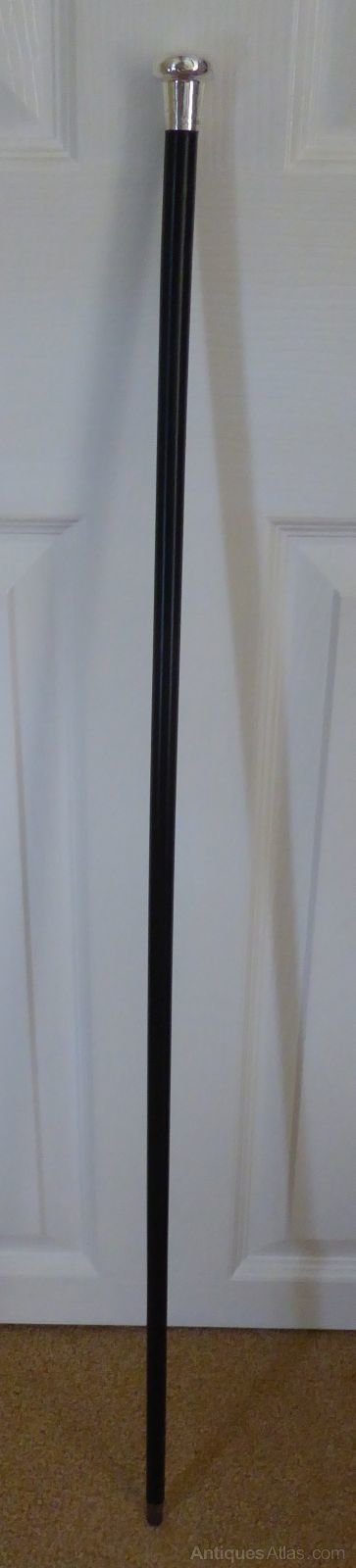 Antiques Atlas - Walking Stick Cane 1920 Solid Silver Pommel