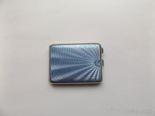 Antiques Atlas - Stunning Silver And Enamel Card Case 1913 as725a087 ...