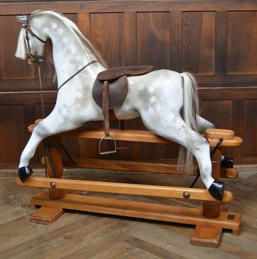 Antiques Atlas - Large Vintage Wooden Rocking Horse By Horseplay ...