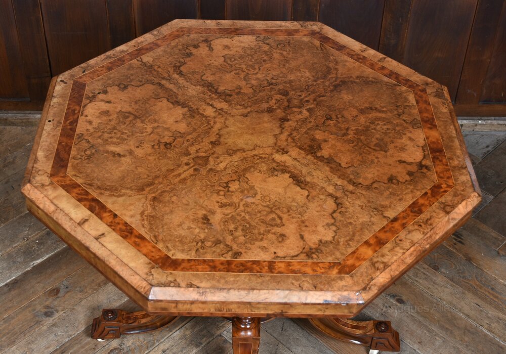 Victorian Octagonal Walnut Centre Table as856a2614 / SAI3680 - Antiques ...