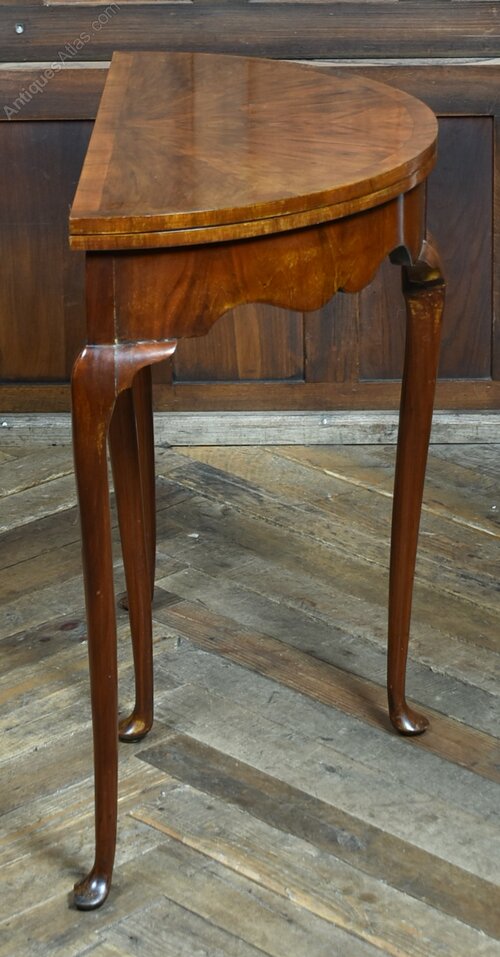 Walnut Demi Lune Fold -Over Card Table as856a2996 / SAI4052 - Antiques ...
