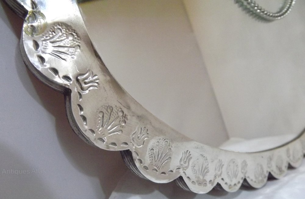 Antiques Atlas - Vintage Decorative Silver Mirror Eastern Origins