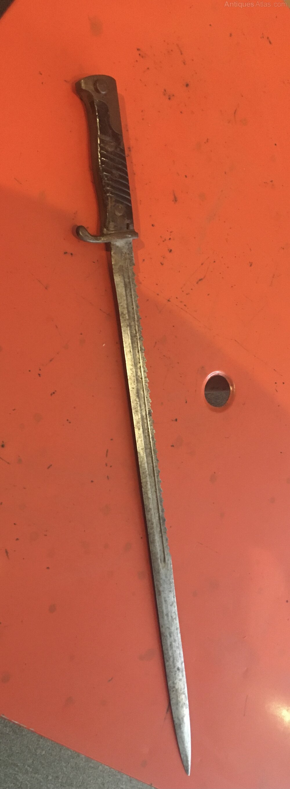 Antiques Atlas - First War German Saw Back Bayonet as897a954 / Saw back