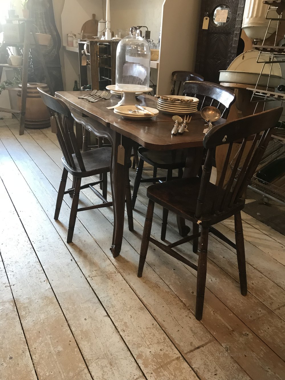 Antiques Atlas - Very Small French Oak Draw Leaf Table