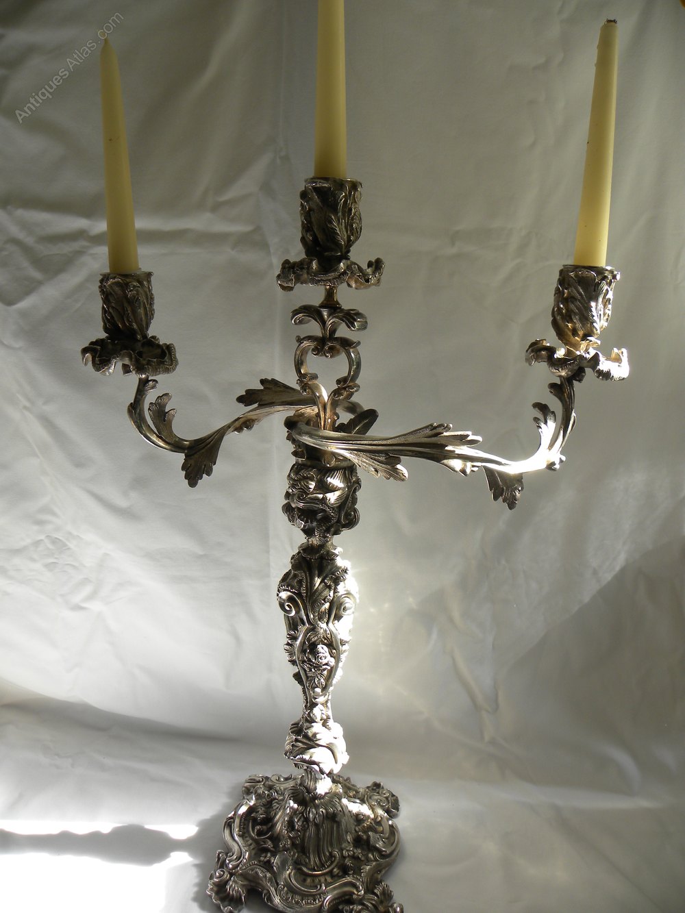 Antiques Atlas - Victoriant Silver Plated Three Light Candelabra