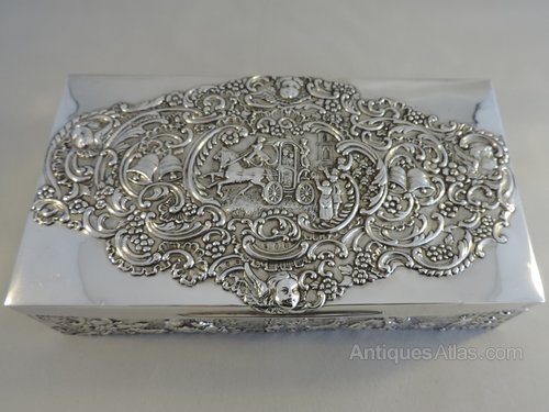 Antiques Atlas - Silver 2 Pack Playing Card Box