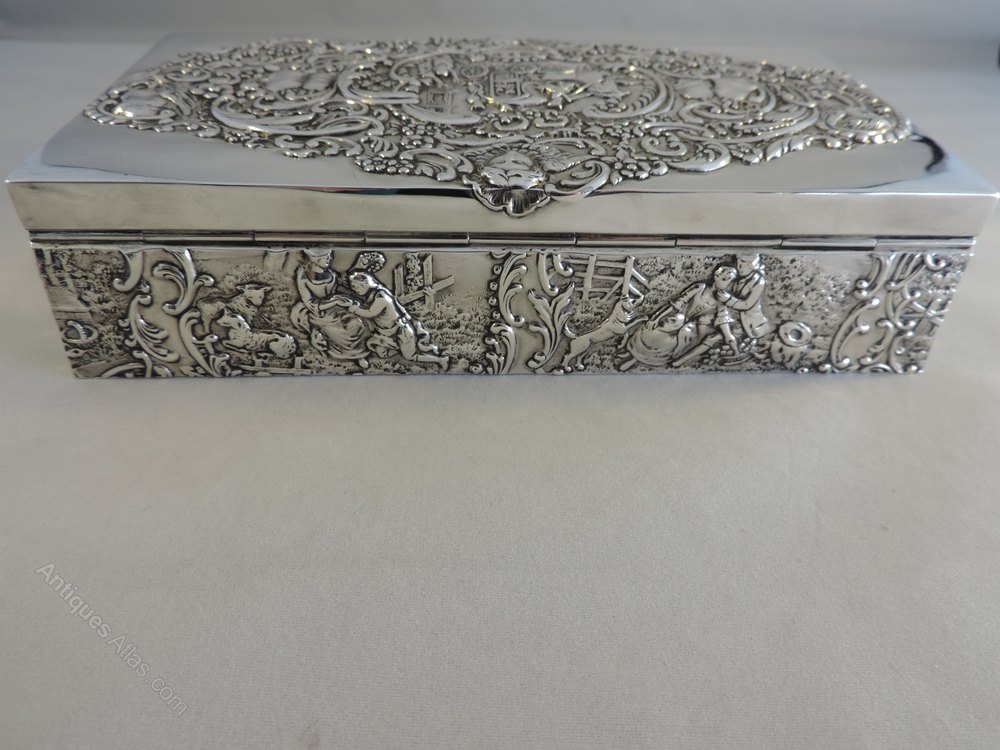 Antiques Atlas - Silver 2 Pack Playing Card Box