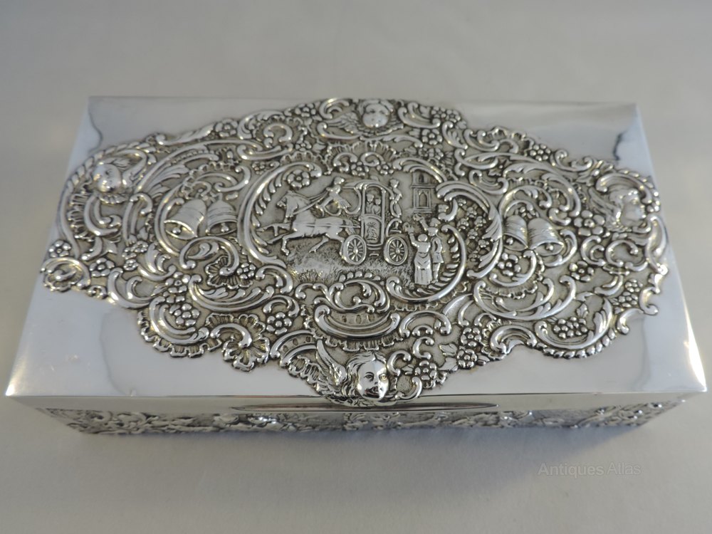 Antiques Atlas - Silver 2 Pack Playing Card Box