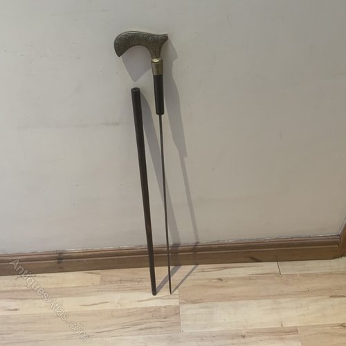 Antiques Atlas - Gentleman’s Walking Stick Sword Stick Extra Long.