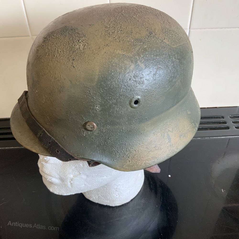 Antiques Atlas - German Soldiers Steel Helmet Genuine Issued