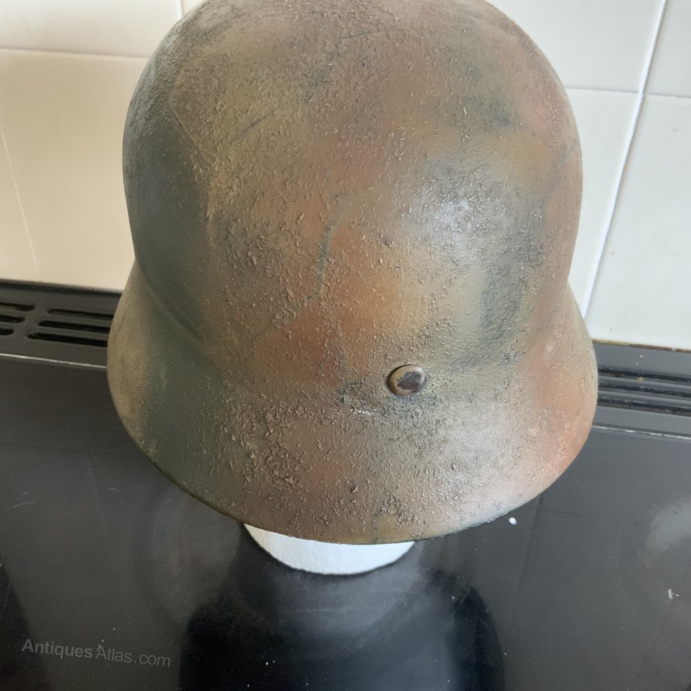 Antiques Atlas - German Soldiers Steel Helmet Genuine Issued