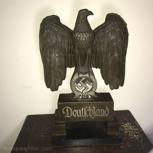 Antiques Atlas - Reich Stag Eagle Stunning Bronze & Marble