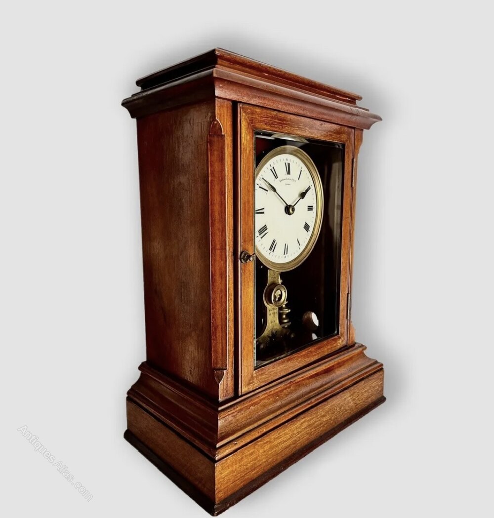 Antiques Atlas - Eureka Library Clock In Mahogany No.7765 WORKING