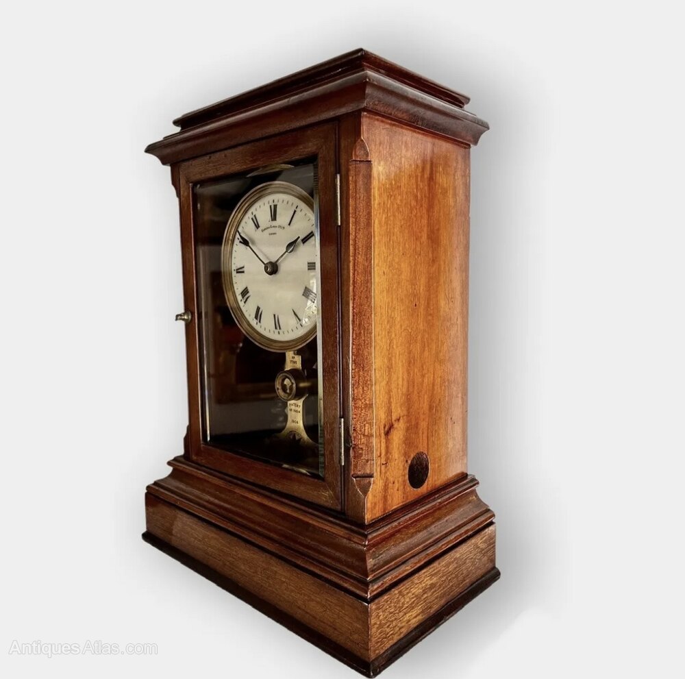 Antiques Atlas - Eureka Library Clock In Mahogany No.7765 WORKING