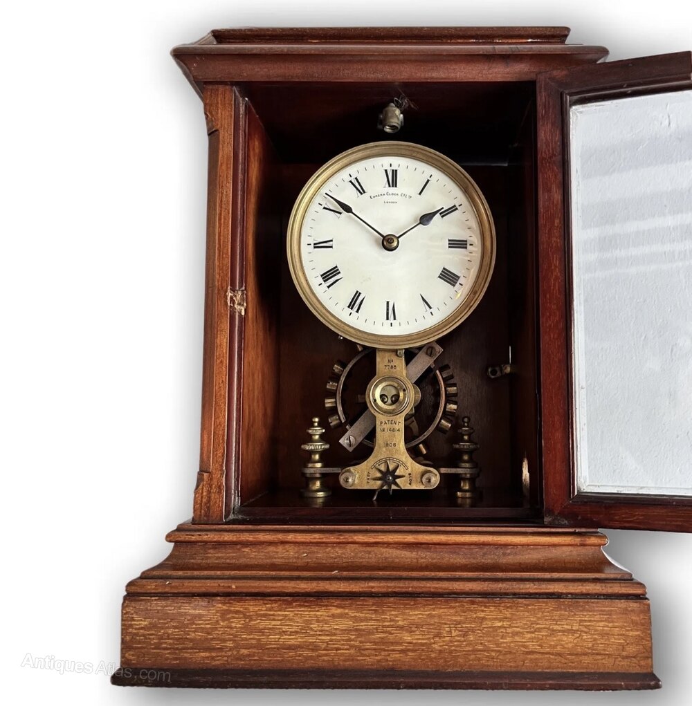 Antiques Atlas - Eureka Library Clock In Mahogany No.7765 WORKING