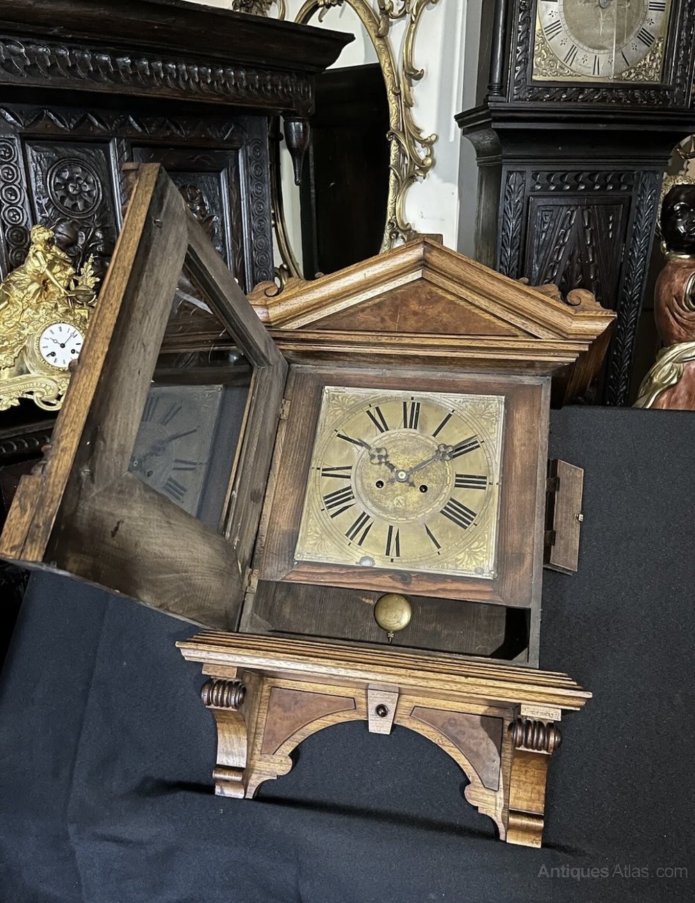 Antiques Atlas - German Oak Wall Clock By HAC