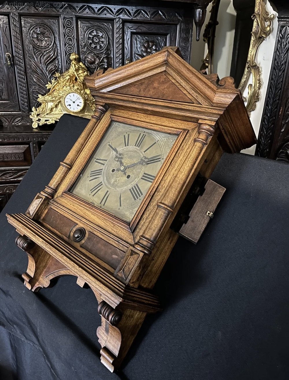 Antiques Atlas - German Oak Wall Clock By HAC