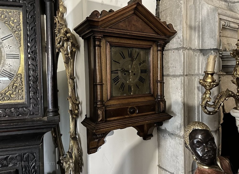 Antiques Atlas - German Oak Wall Clock By HAC