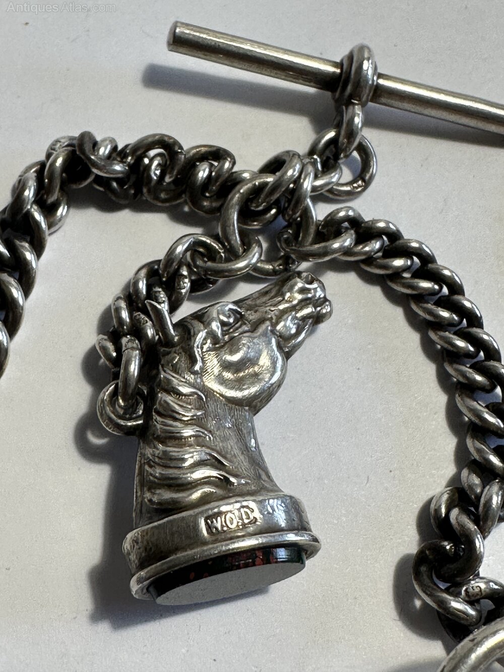 Antiques Atlas - Silver Pocket Watch Double Albert & Fobs 1890