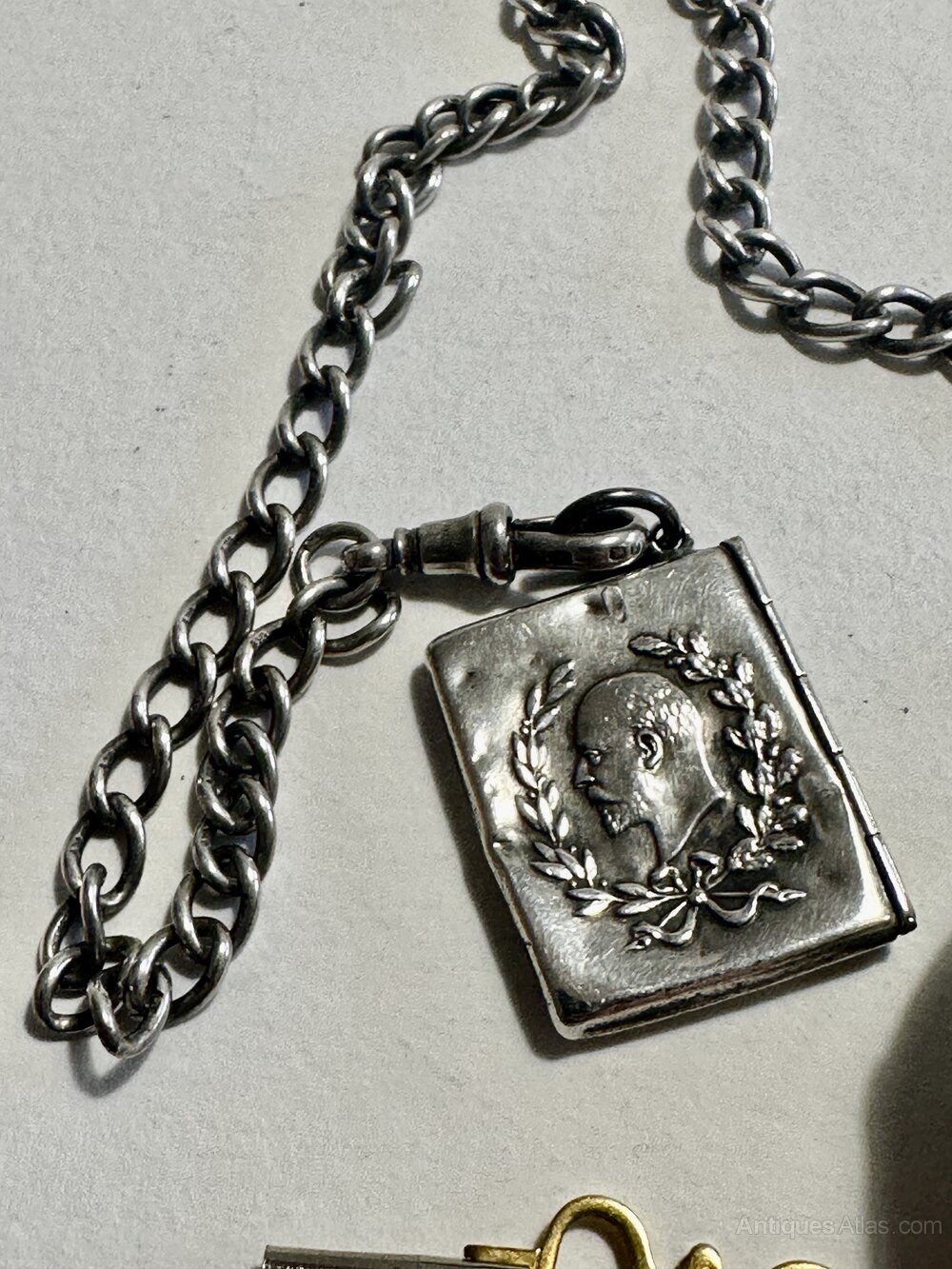 Antiques Atlas - Silver Pocket Watch Chain Stamp Box Chester 1900