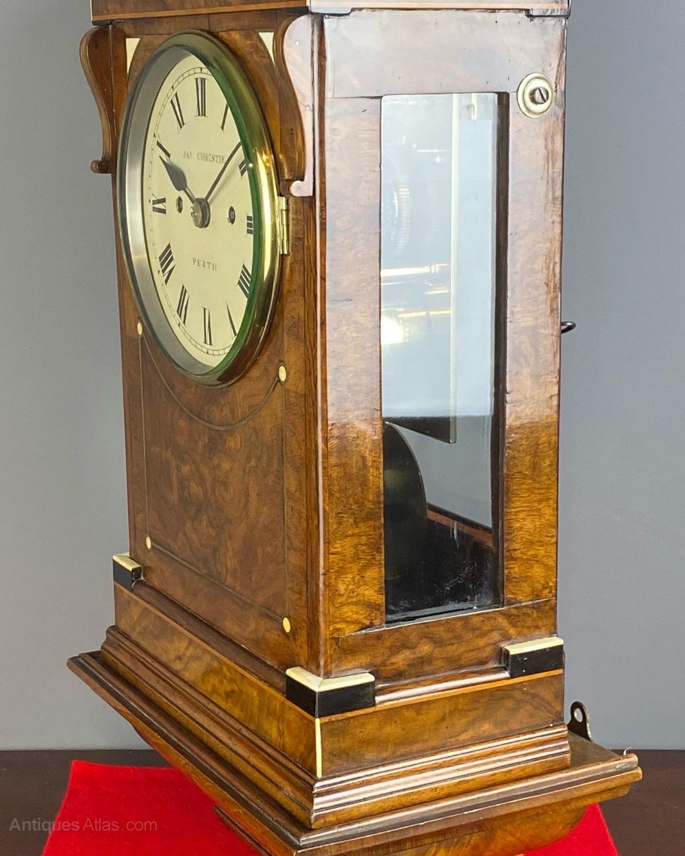 Antiques Atlas - A Stunning Burr Walnut Scottish Bracket Clock as895a229