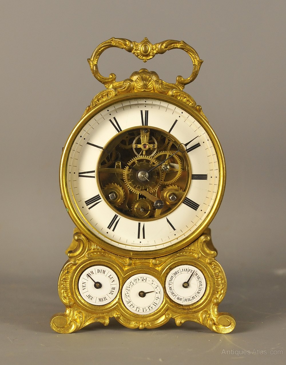 Antiques Atlas - Complicated Calendar Duplex Carriage Clock