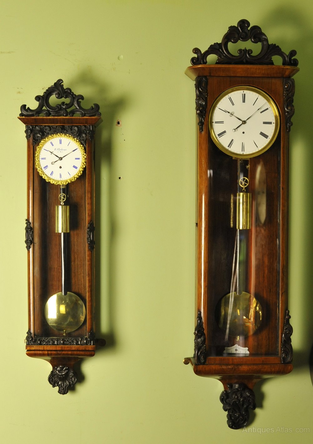 Antiques Atlas - EXQUISITE SMALL VIENNA REGULATOR WALL CLOCK