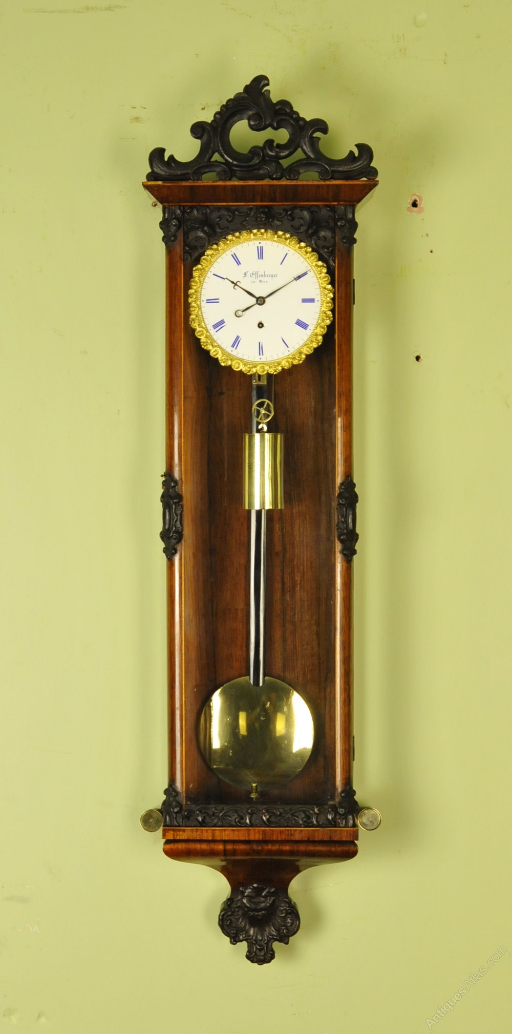 Antiques Atlas - EXQUISITE SMALL VIENNA REGULATOR WALL CLOCK