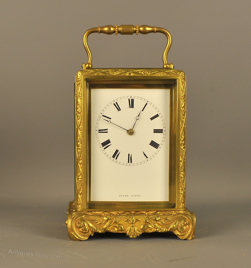 Antiques Atlas - Early Bell String Carriage Clock - Jules Paris