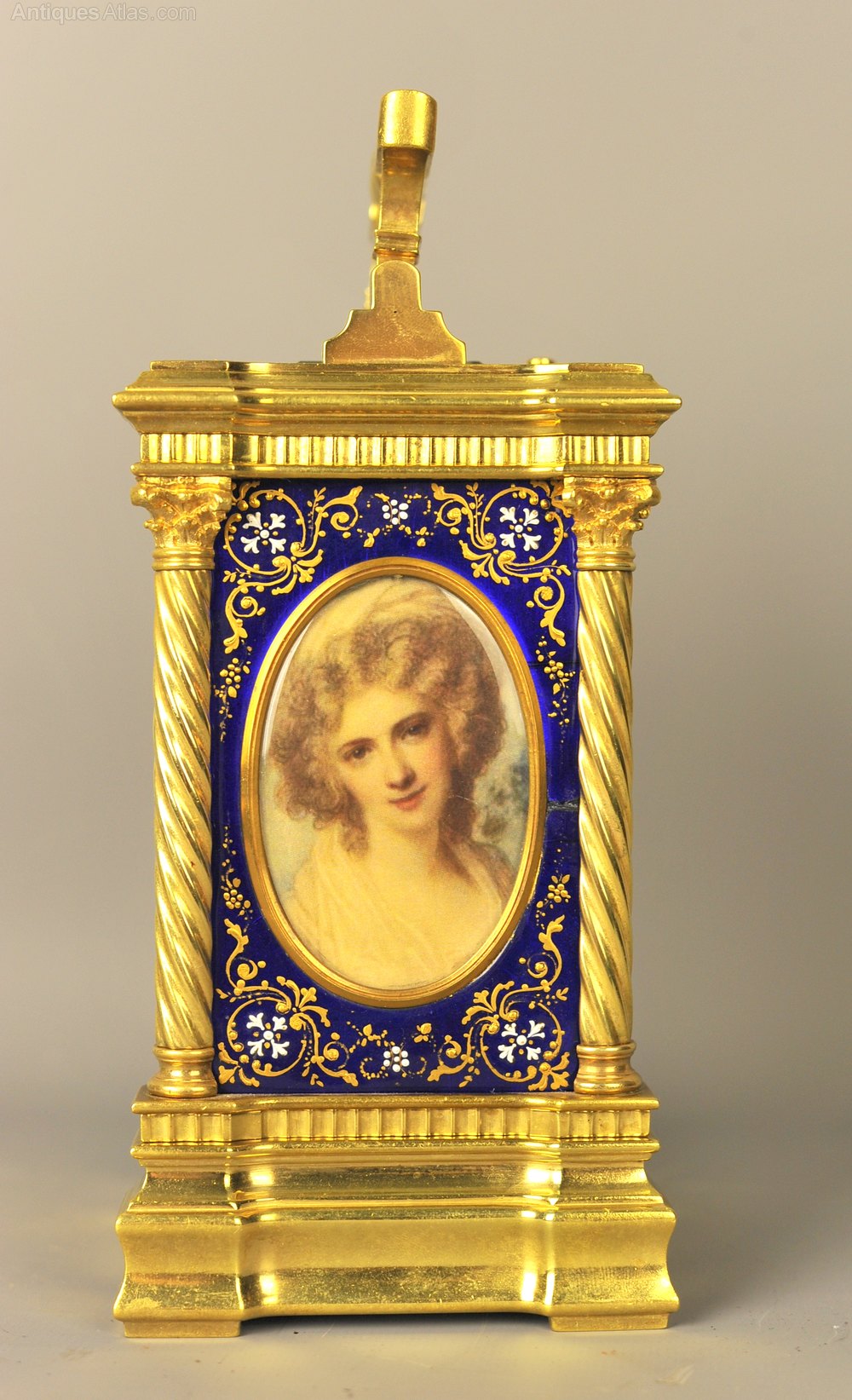 Antiques Atlas - Exceptional Enamel Repeating Carriage Clock