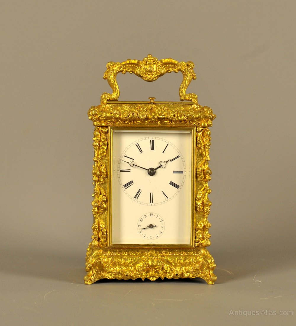 Antiques Atlas - Fine Rococo Repeating Cariage Clock With Alarm