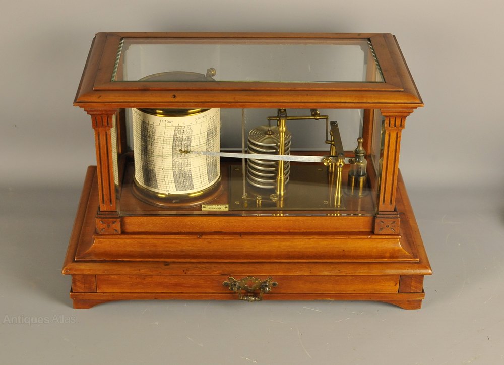 Antiques Atlas - Mahogany Barograph - Short And Mason , London