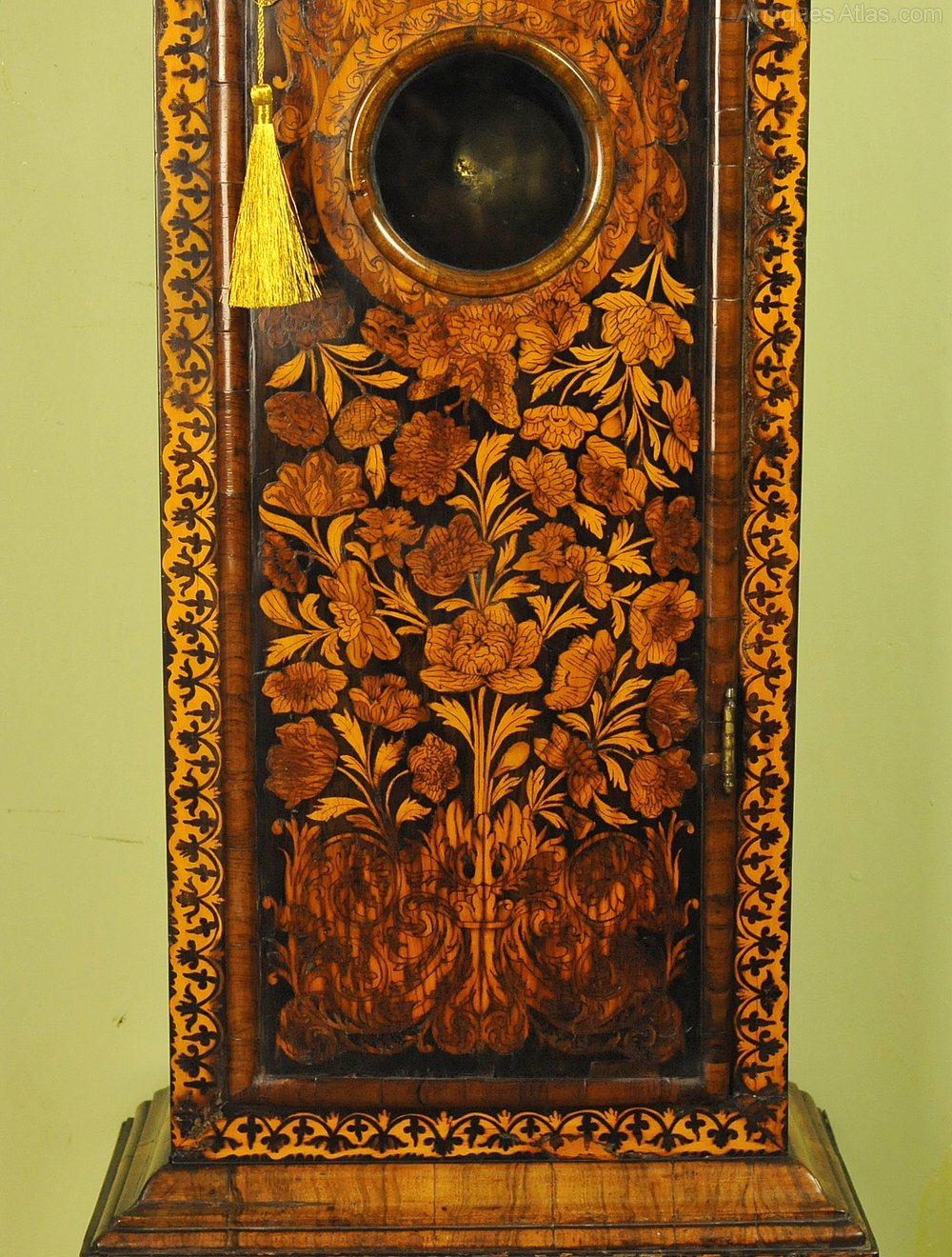 Antiques Atlas - Marquetry Longcase Clock - Christopher Gould