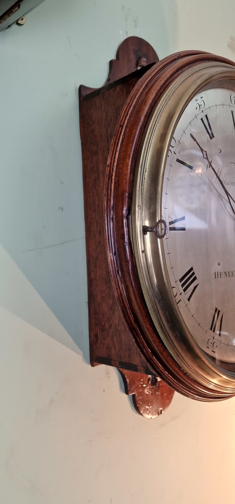 Antiques Atlas - Salt Box Verge Dial Clock Signed William Grayson as895a216