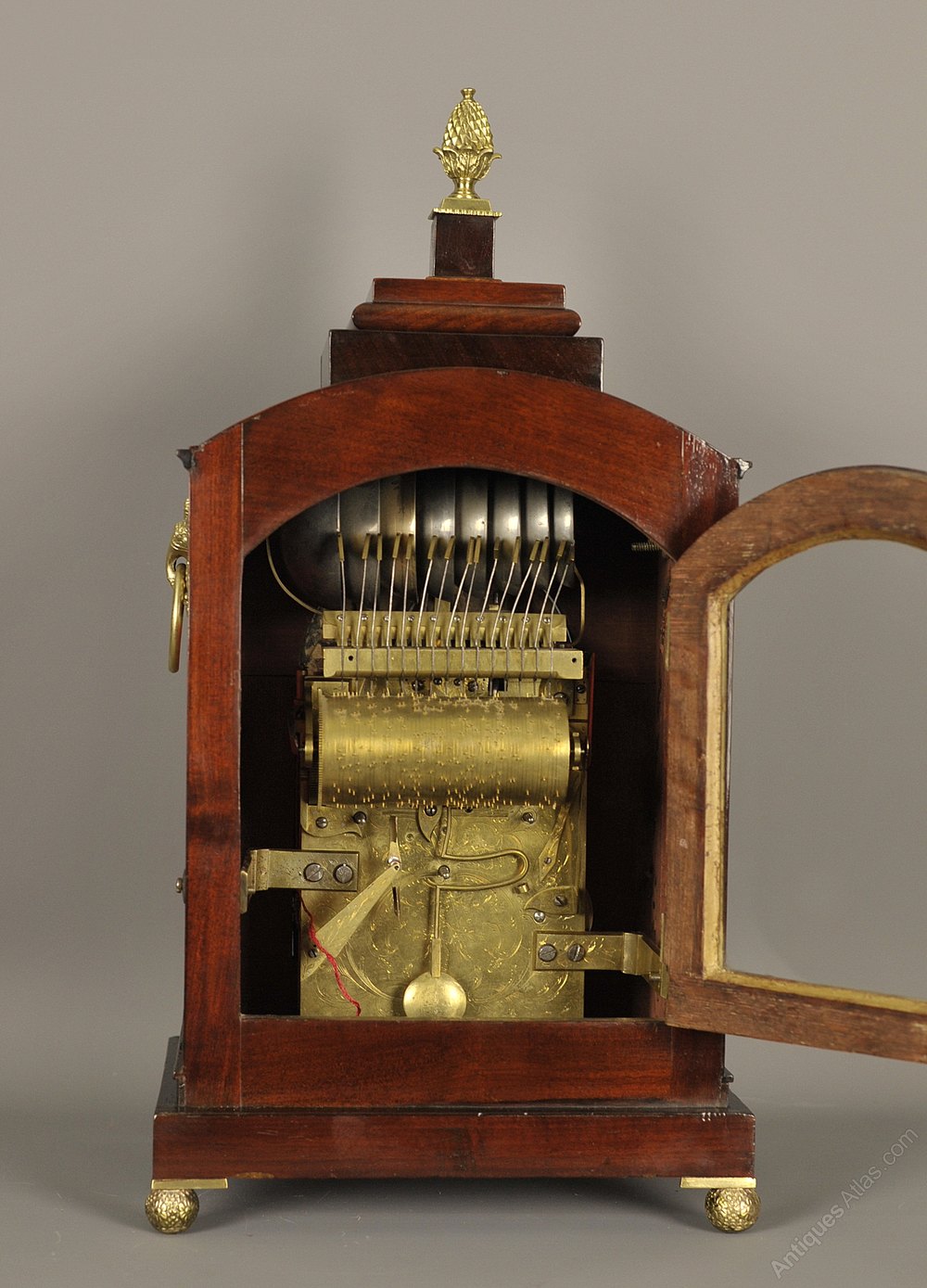 Antiques Atlas - Small Musical Verge Bracket Clock With Calendar