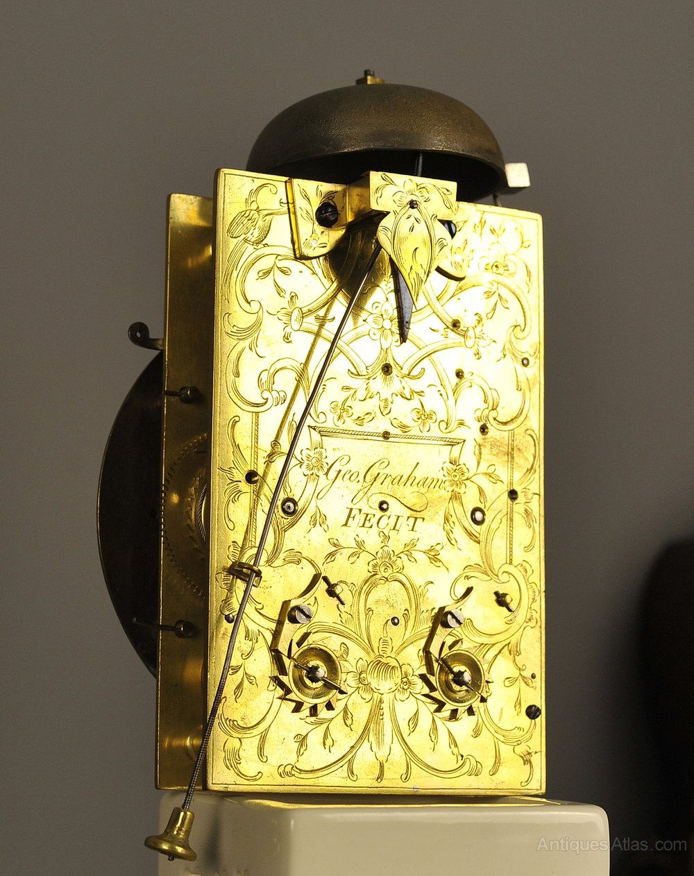 Antiques Atlas Verge Travelling Clock George Graham London antiques-atlas-verge-travelling-clock-george-graham-london