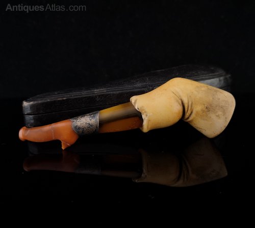Antiques Atlas - Antique Meerschaum Pipe, Ladies Leg, Cheroot