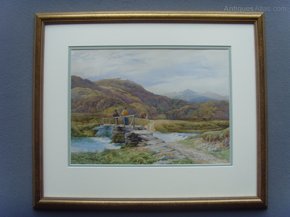 Antiques Atlas - Charles J. Adams 1859-1931 Landscape Watercolour as237a449