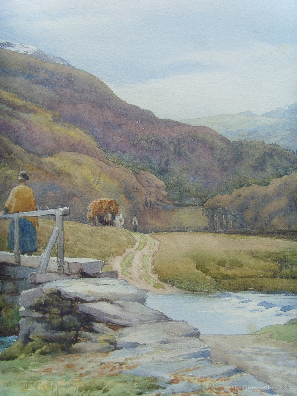 Antiques Atlas - Charles J. Adams 1859-1931 Landscape Watercolour as237a449