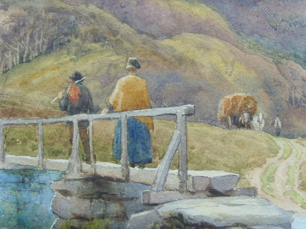 Antiques Atlas - Charles J. Adams 1859-1931 Landscape Watercolour as237a449