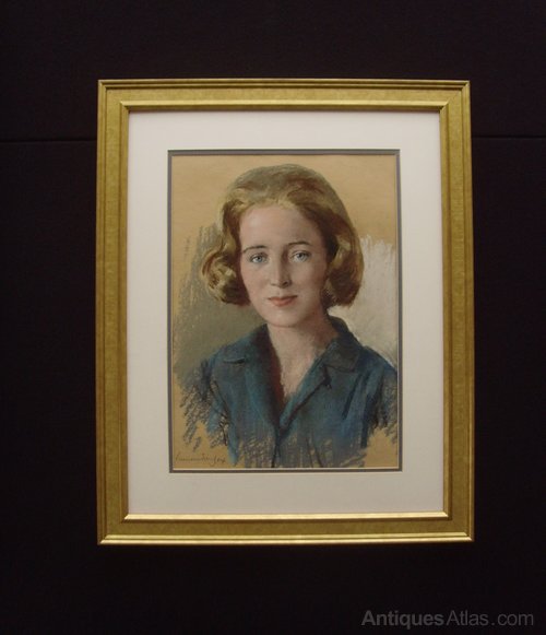 Antiques Atlas - William Dring RA RWS RP Pastel Portrait 1964