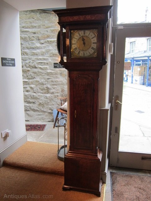 Antiques Atlas - Fine Georgian Inlaid Cottage Longcase Clock