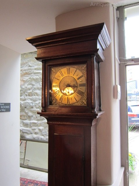 Antiques Atlas - George II Oak Cottage Longcase Clock