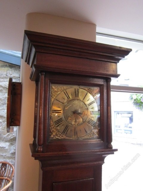 Antiques Atlas - George II Oak Cottage Longcase Clock