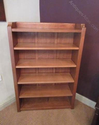 Antiques Atlas - Superb Mouseman Adzed Oak Open Bookcase as521a3017 / 34517