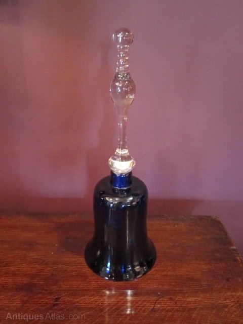 Antiques Atlas - Mid Victorian Bristol Blue Table Bell