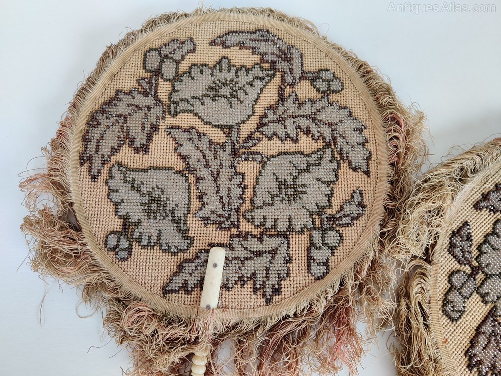 Antiques Atlas - Georgian Beaded Face Screens as531a423 / BA1069