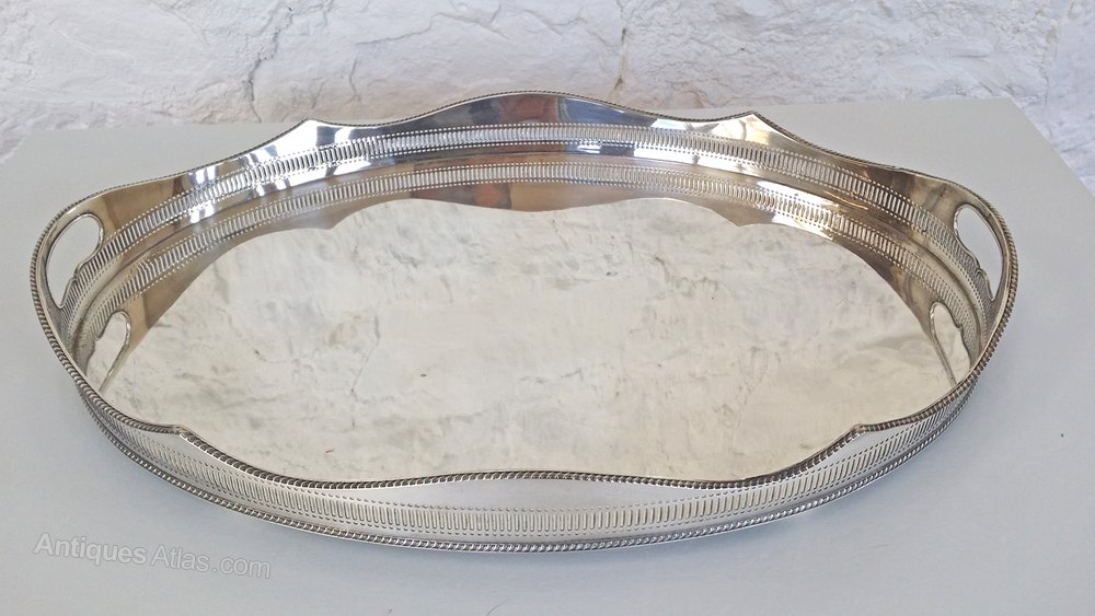 Antiques Atlas - Super Large Silver Plate Tray